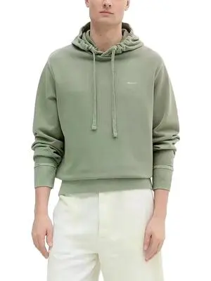 Gant Logo-embroidered Hoodie - Green