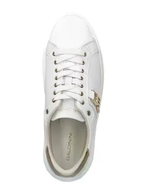 BALDININI Leather Logo-detail Sneakers - White