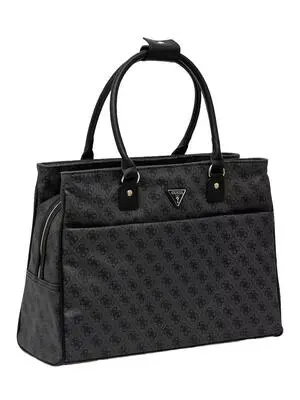 Guess Logo-plaque Tote Bag - Black
