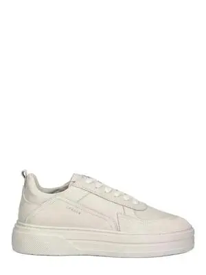 SUMMERY COPENHAGEN Leather Panelled Platform Sneakers - Neutrals