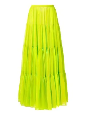 Valentino Garavani Tiered Maxi-skirt - Green