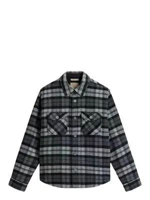 Woolrich Check Wool Shirt - Black