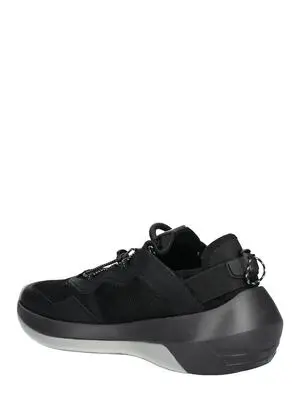 Emporio Armani Mesh Panelled Lace-up Sneakers - Black