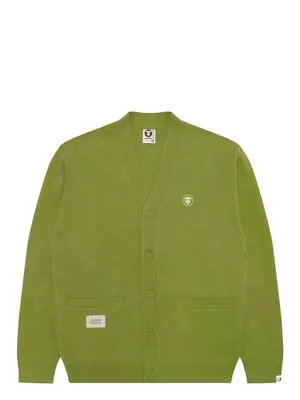 AAPE BY *A BATHING APE® Ape Head Patch-pocket Cardigan - Green
