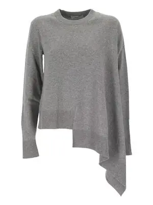 Alexander McQueen Asymmetric Cashmere Knit - Grey
