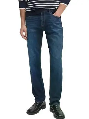 Armani Exchange Logo-embroidered Jeans - Blue