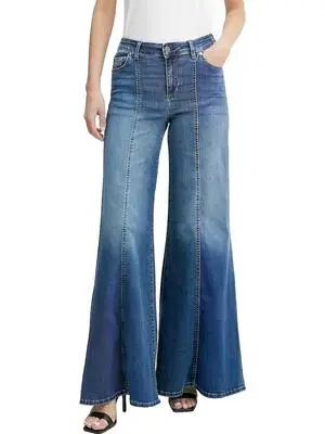 Liu Jo Panelled Flared Jeans - Blue