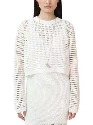 ALLSAINTS Miro Mesh-knit Midi Dress - White