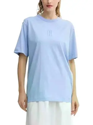 BY MALENE BIRGER Embroidered Short-sleeved T-shirt - Blue