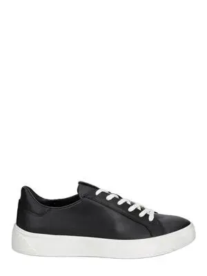 Ecco Lace-up Leather Sneakers - Black