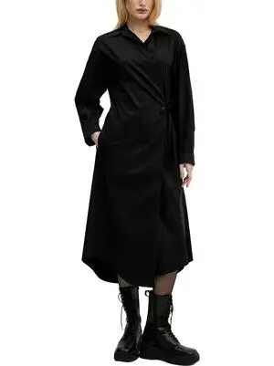 DIESEL Wraparound Shirt Dress - Black