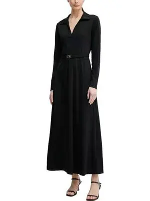 Dkny Belted A-line Dress - Black