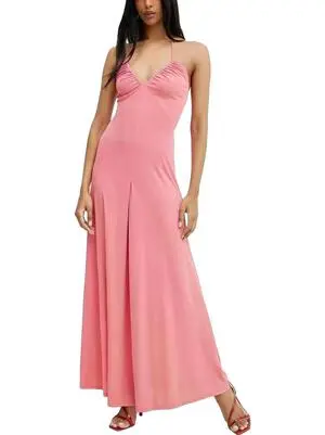 SILVIAN HEACH Halterneck Midi Dress - Pink