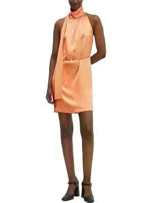 Hugo Halter-neck Mini Dress - Orange