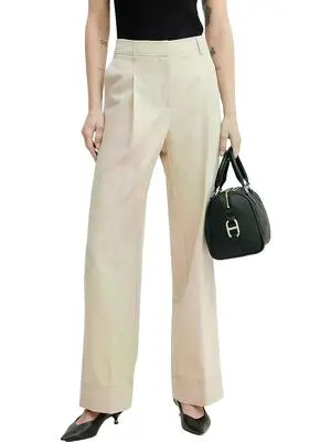BOSS High-waisted Pleated Trousers - Neutrals