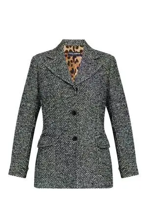 Dolce & Gabbana Flap-pockets Tweed Jacket - Grey