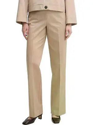 PEDRO DEL HIERRO Pleated Cotton Trousers - Neutrals