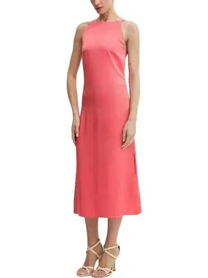 BOSS Open-back Midi Dress - Pink