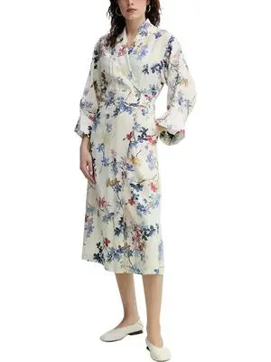 Munthe Floral-print Wrap Dress - White
