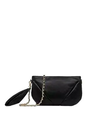 GIANNI CHIARINI Allegra Pleated Chain-strap Clutch Bag - Black