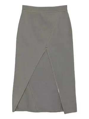 IRO PARIS Judes Slit-front Cotton Midi Skirt - Neutrals