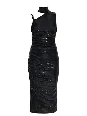 Versace Sequinned High-neck Dress - Black