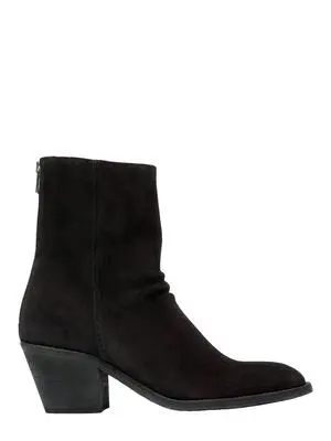 Officine Creative Sydne Zip Suede Boots - Black