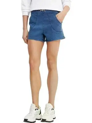Guess Side-pockets Denim Shorts - Blue