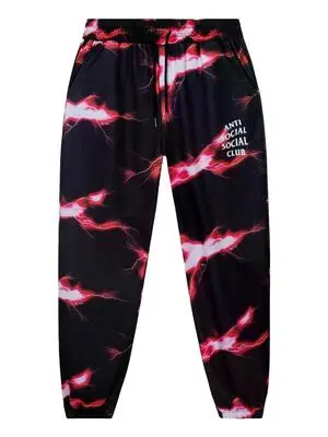 ANTI SOCIAL SOCIAL CLUB Lightning-print Track Pants - Black