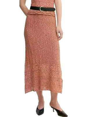 HOSS INTROPIA Open-knit Midi Skirt - Orange