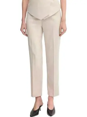SANDRO FERRONE Wrap-front Darted Trousers - Neutrals