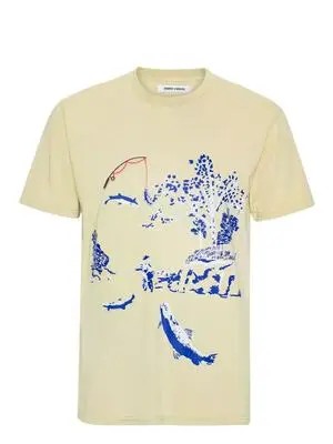 Henrik Vibskov Fishing-scene Print T-shirt - Neutrals