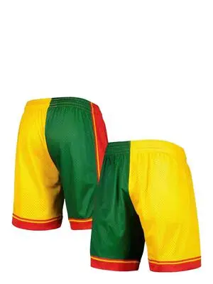 Mitchell & Ness Nba Seattle Supersonics 1995 Split Swingman Shorts - Green