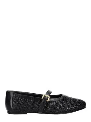 Gant Woven Leather Mary Jane Flats - Black