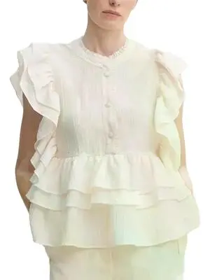 Munthe Fulton Ruffled Tiered Blouse - Neutrals