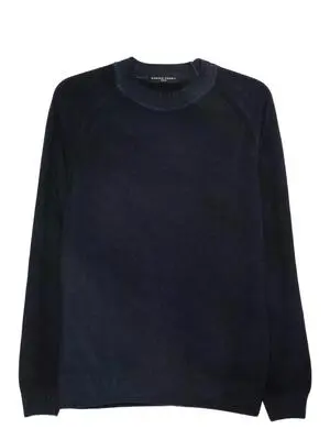 DANIELE FIESOLI Raglan-sleeve Crew-neck Sweater - Blue