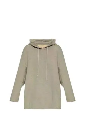 Rick Owens Frayed-hem Hoodie - Green