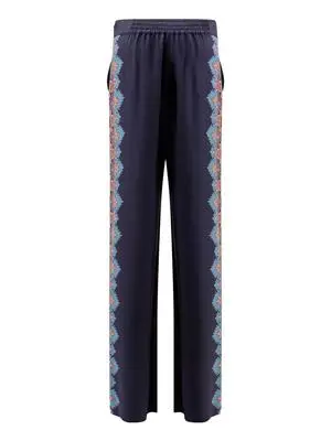 Etro Paisley-print Side-panel Trousers - Blue
