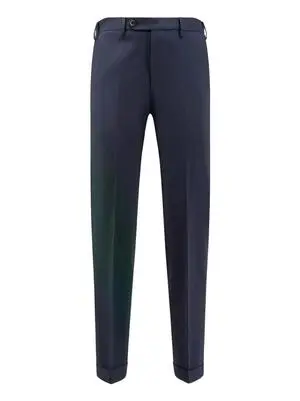 PT TORINO Cuffed Straight-leg Trousers - Blue