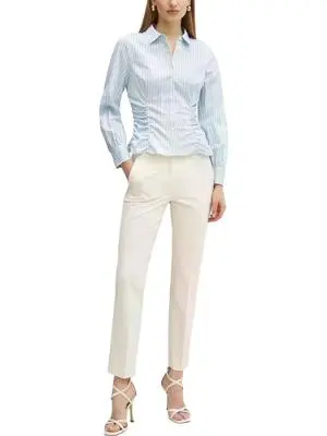 Guess Striped Cinched-waist Shirt - Blue