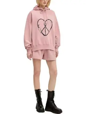 Moschino Printed Hoodie - Pink