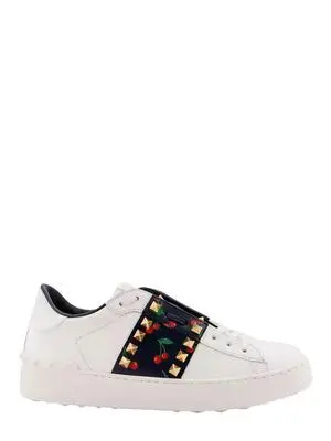 Valentino Garavani Rockstud Cherry Sneakers - White