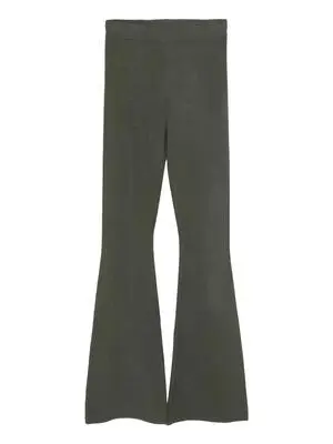 Marc O'polo Ribbed Flare Trousers - Green