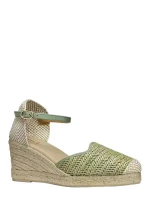 Geox Woven-sole Ankle-strap Espadrilles - Green