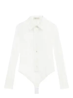 Blumarine Lace-paneled Shirt - White