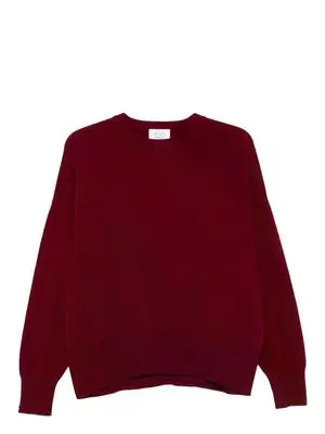 BEYOU Crew Neck Cashmere Sweater - Red