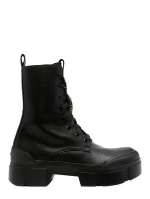 VIC MATIE 40mm Lace-up Boots With Chunky Sole - Black