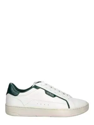 Guess Panelled Leather Sneakers - White