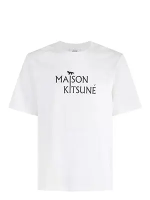 Maison Kitsuné Logo-print T-shirt - White