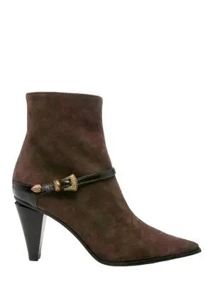 Roberto Festa 80mm Buckle-strap Ankle Boots - Brown